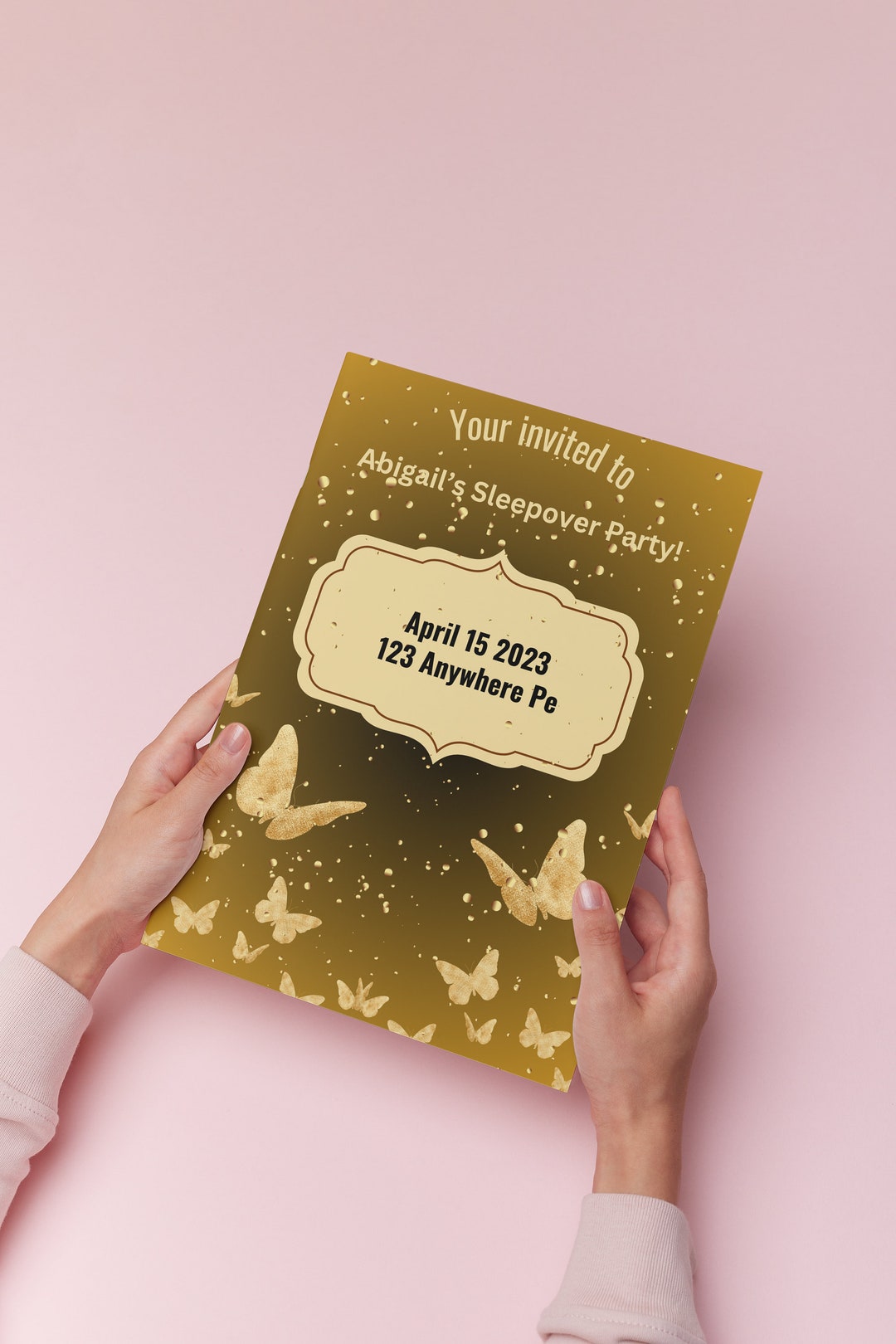 Sleepover Party Invitation Printable ,editable Instant Download Canva ...