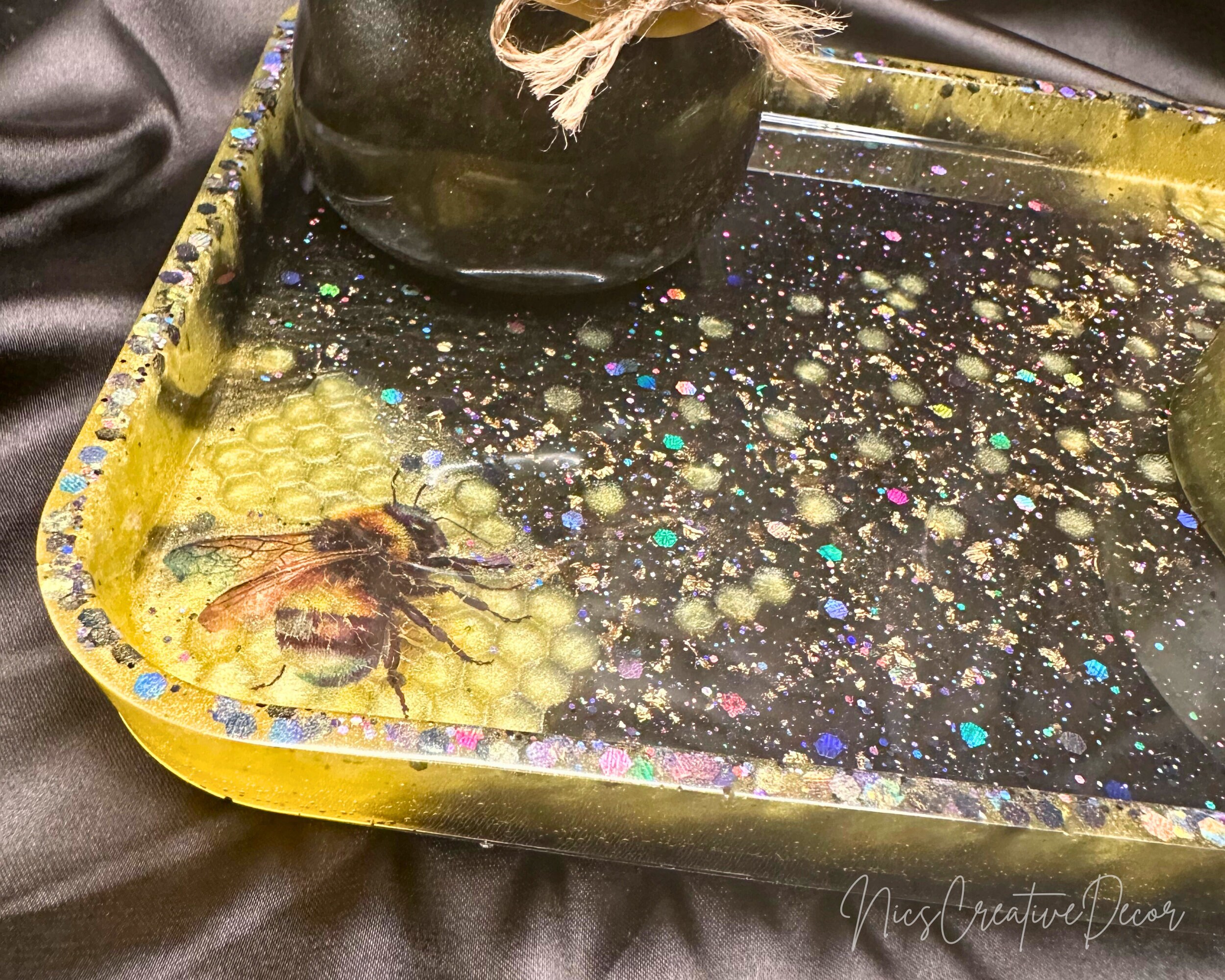 Bumblebee Rolling Tray Set, Honeycomb Stash Jar, Unique Ashtray, Large ...