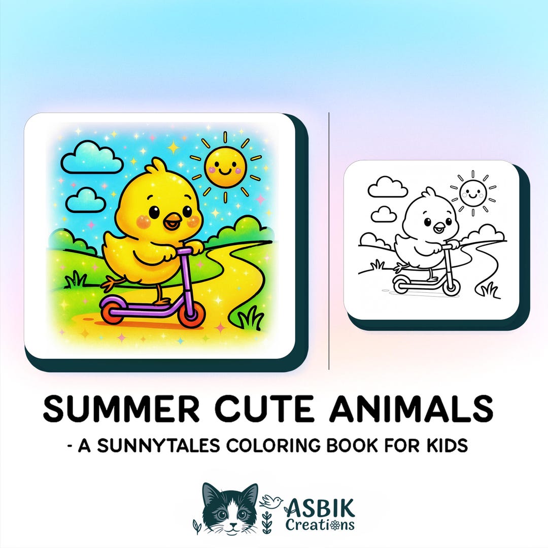 40 Summer Animal Coloring Pages for Kids for Ages 4–8 | Digital ...