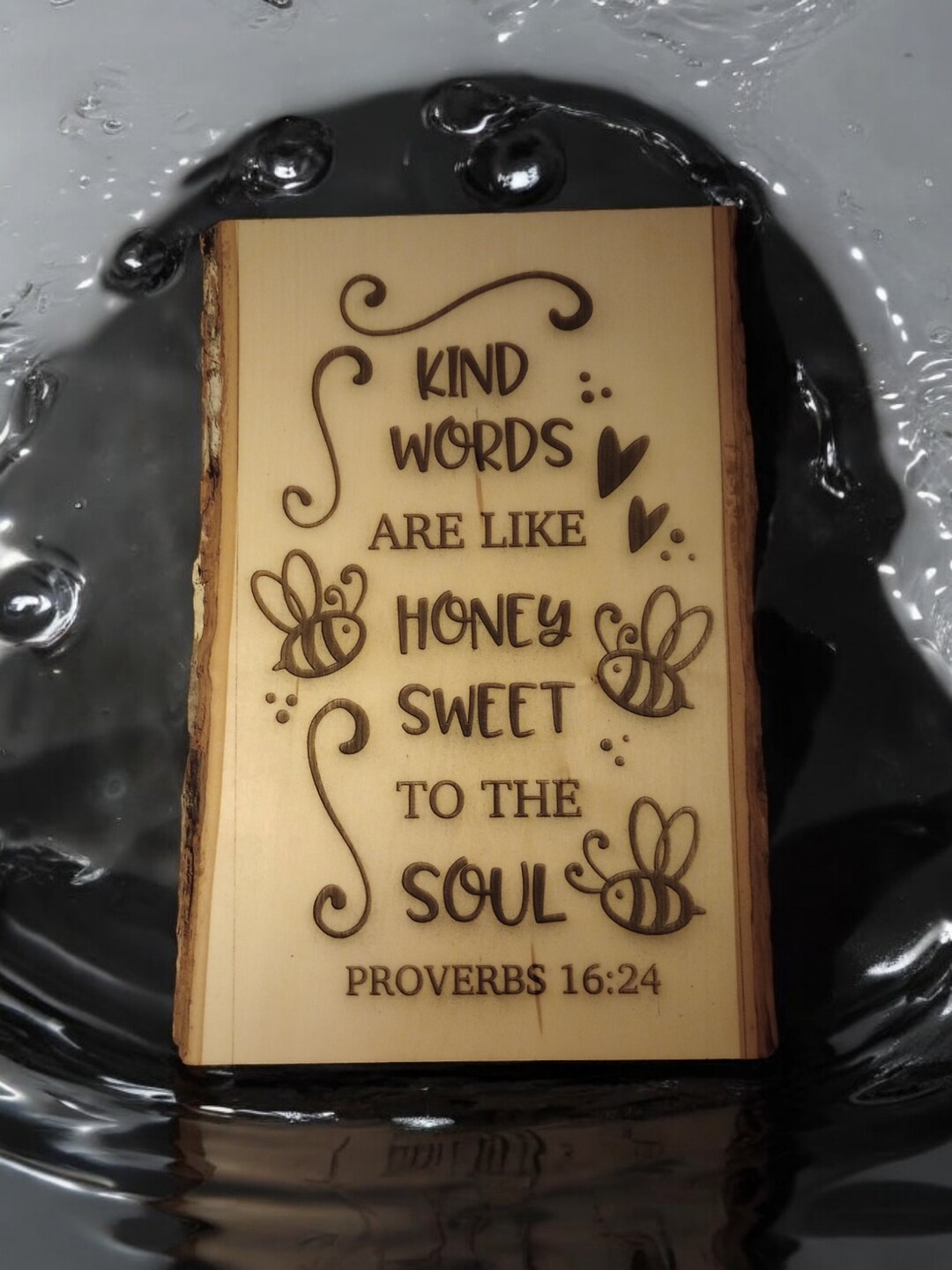 Handcrafted Kind Words Plaque: Bible Verses Reminder Spiritual Gif - Etsy