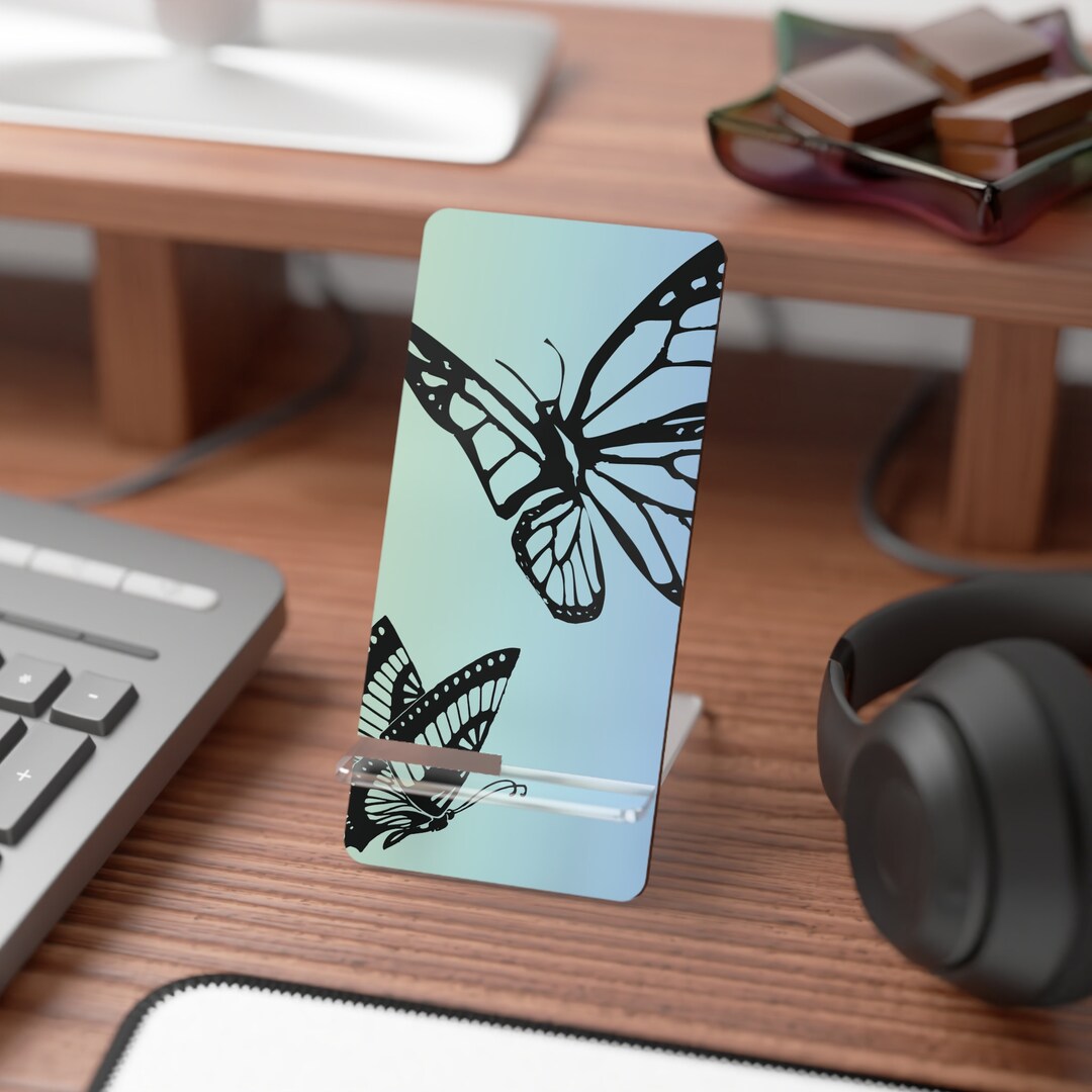 Beautiful Blue Butterfly Mobile Display Stand for Smartphones, Mobile ...