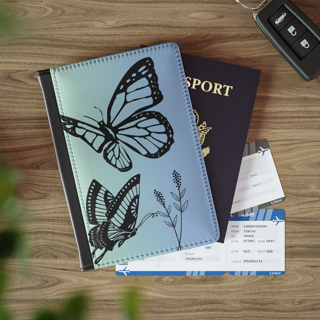 Beautiful Blue Butterfly Passport Covers, Blue Passport Covers, Stylish ...