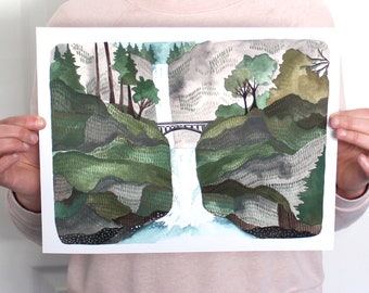 Multnomah Falls Art Print - Etsy