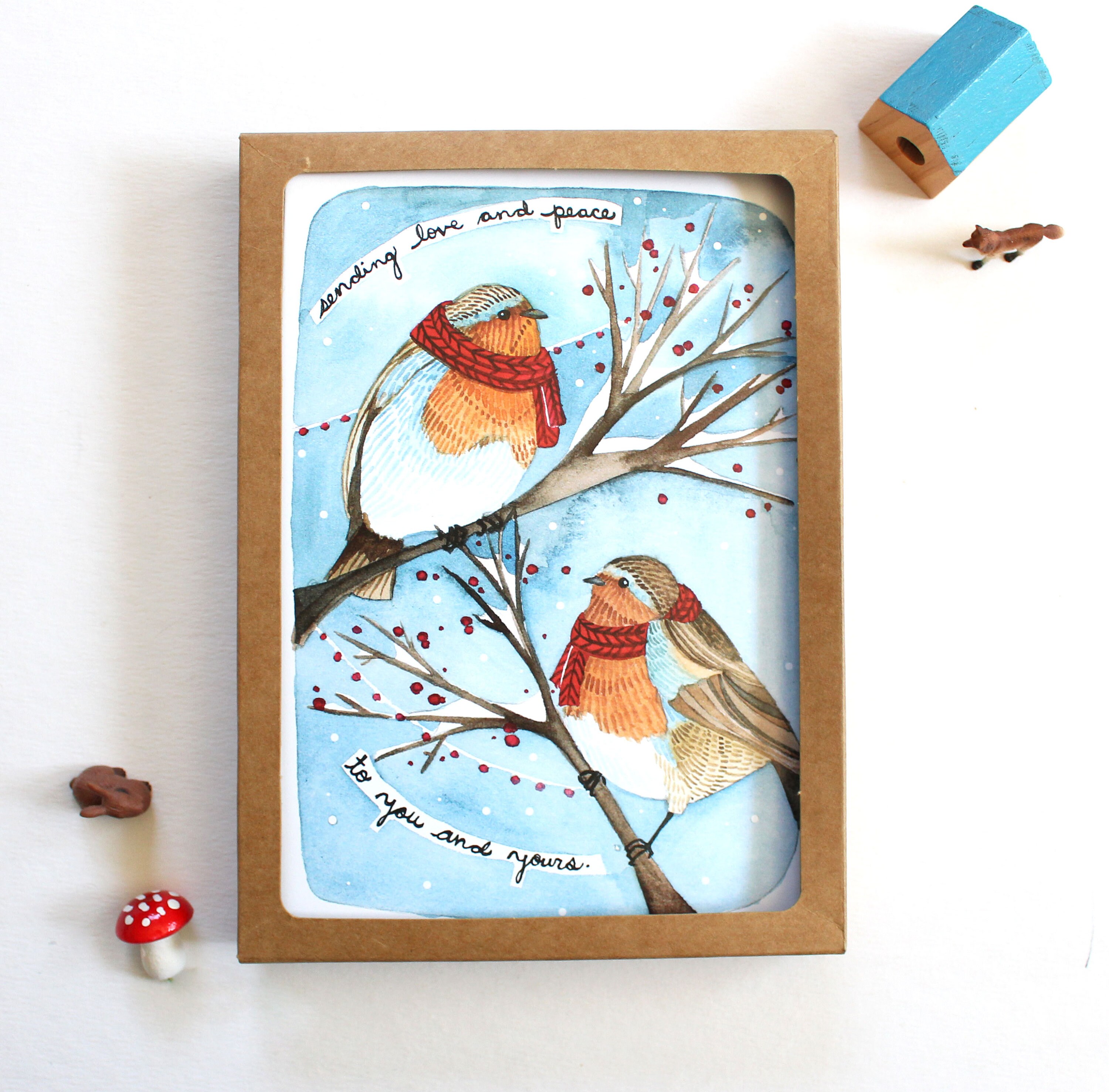 Winter Robins Card Set - Box Set of Christmas Cards - Etsy
