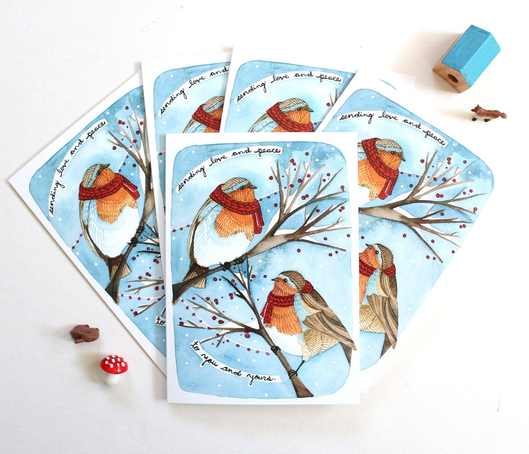 Winter Robins Card Set - Box Set of Christmas Cards - Etsy