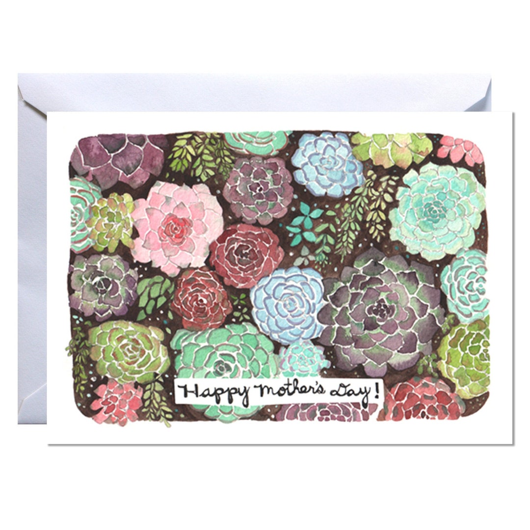 Mother's Day Card - Succulent Garden - Etsy