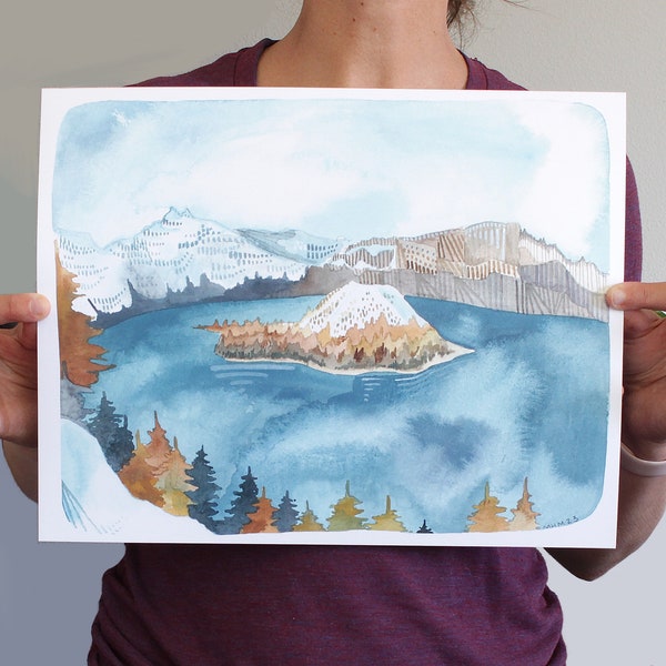 Crater Lake Art - Etsy