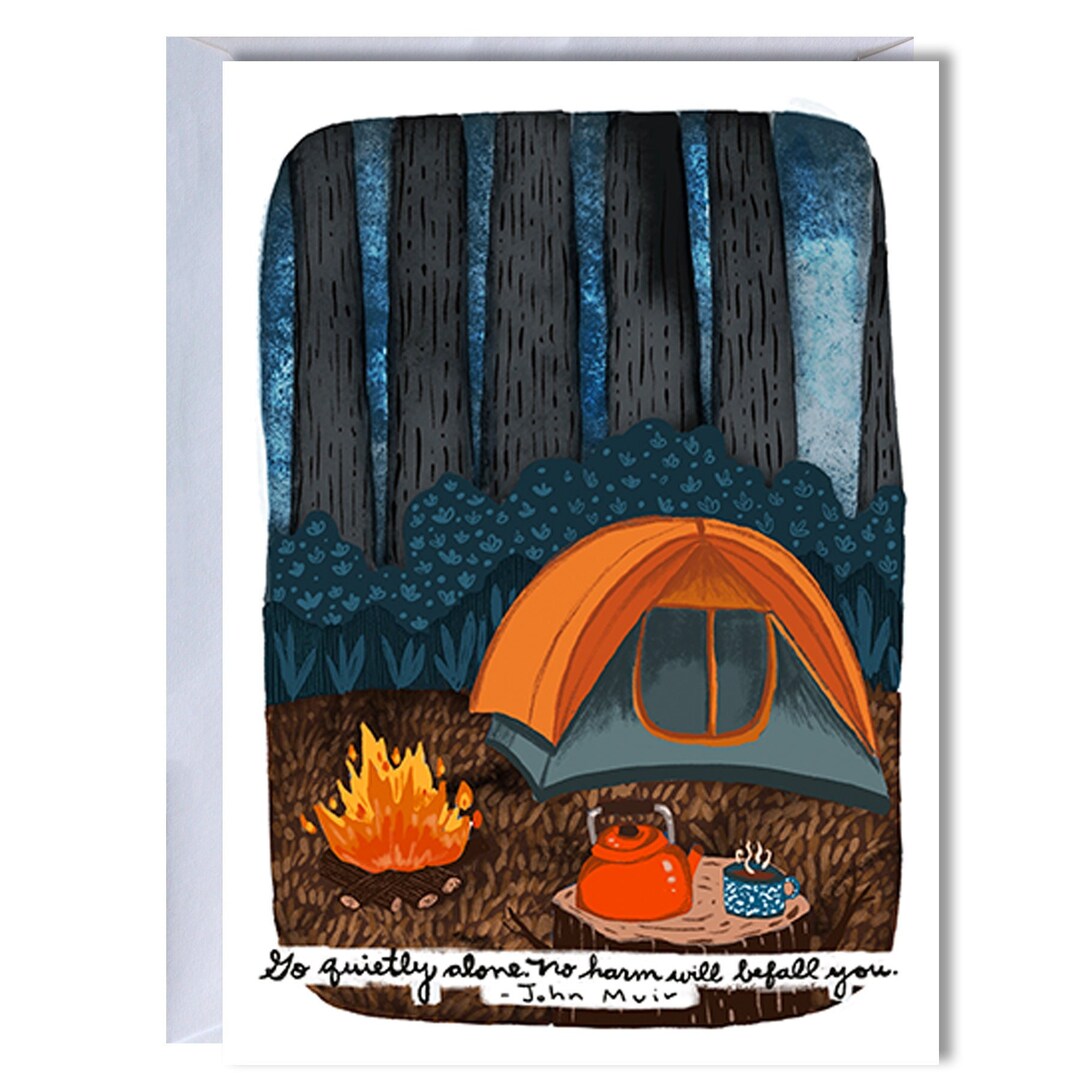 Blank Camping Greeting Card - John Muir Quote - Etsy