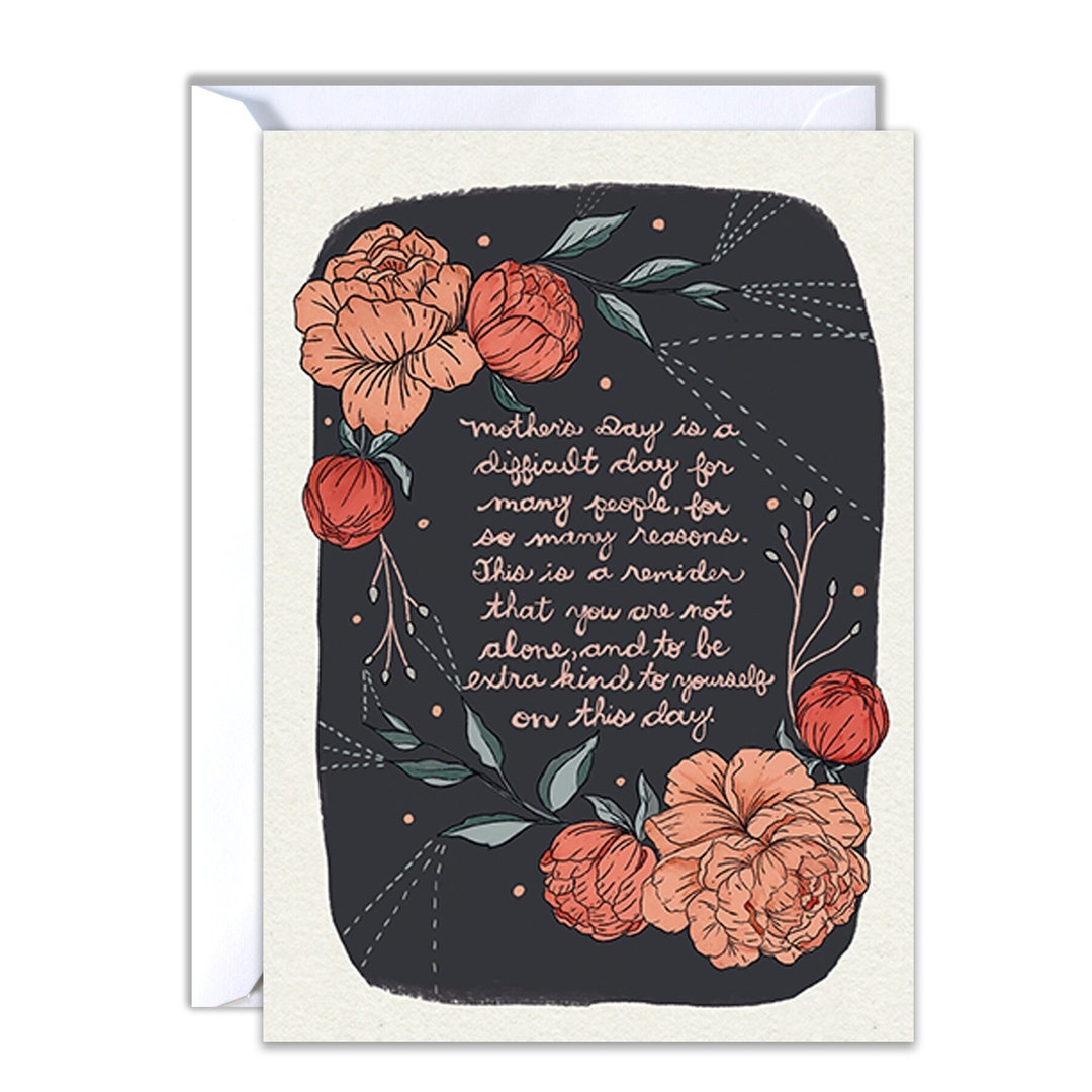 Difficult Mother's Day Card: Floral Sympathy Card - Etsy