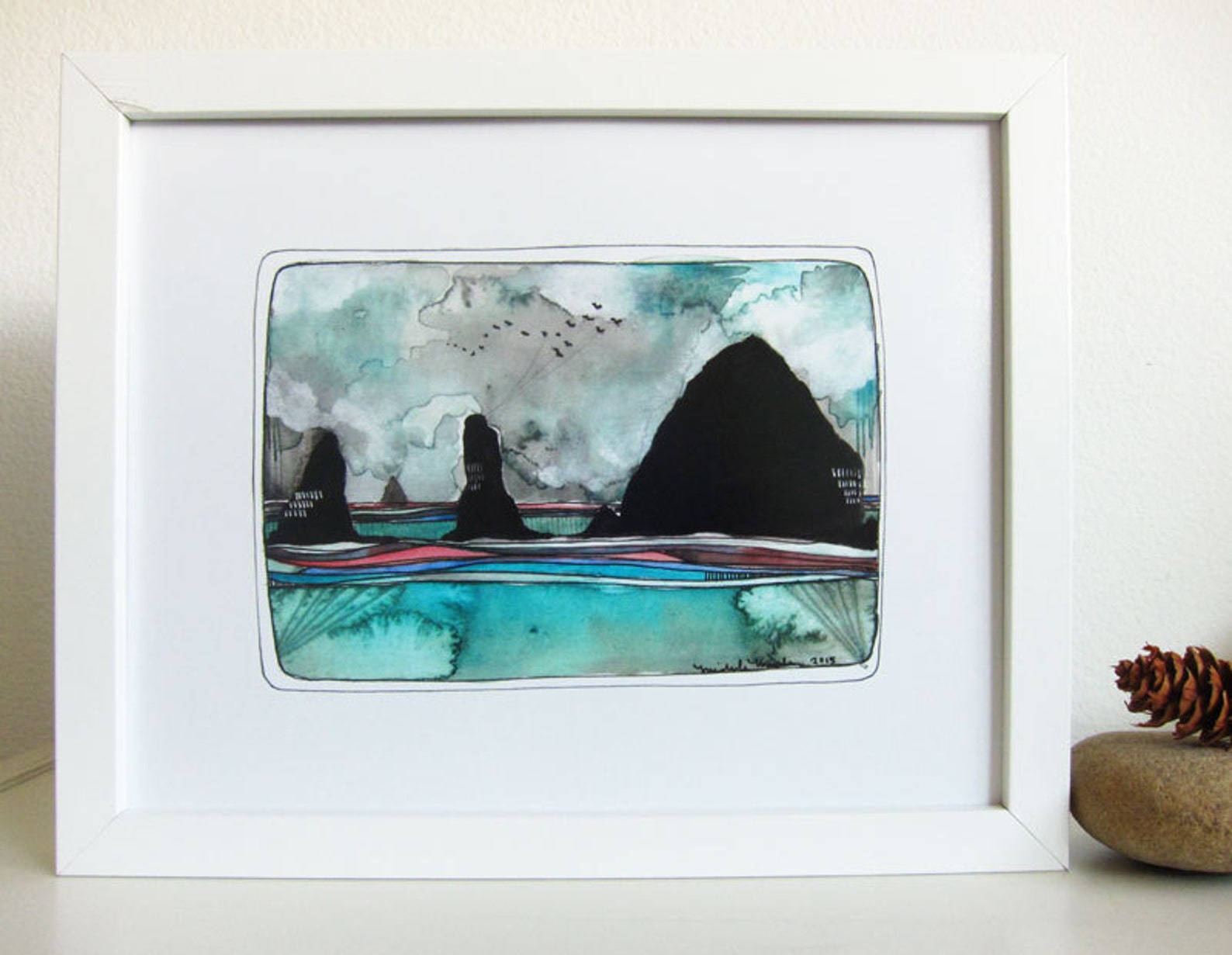 Oregon Coast Art Print Cannon Beach - Etsy