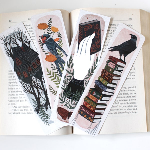 Illustrated Bookmark - Etsy