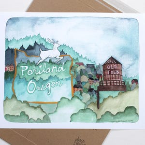 Portland Oregon Art Print - 11x14 White Stag Sign - Etsy
