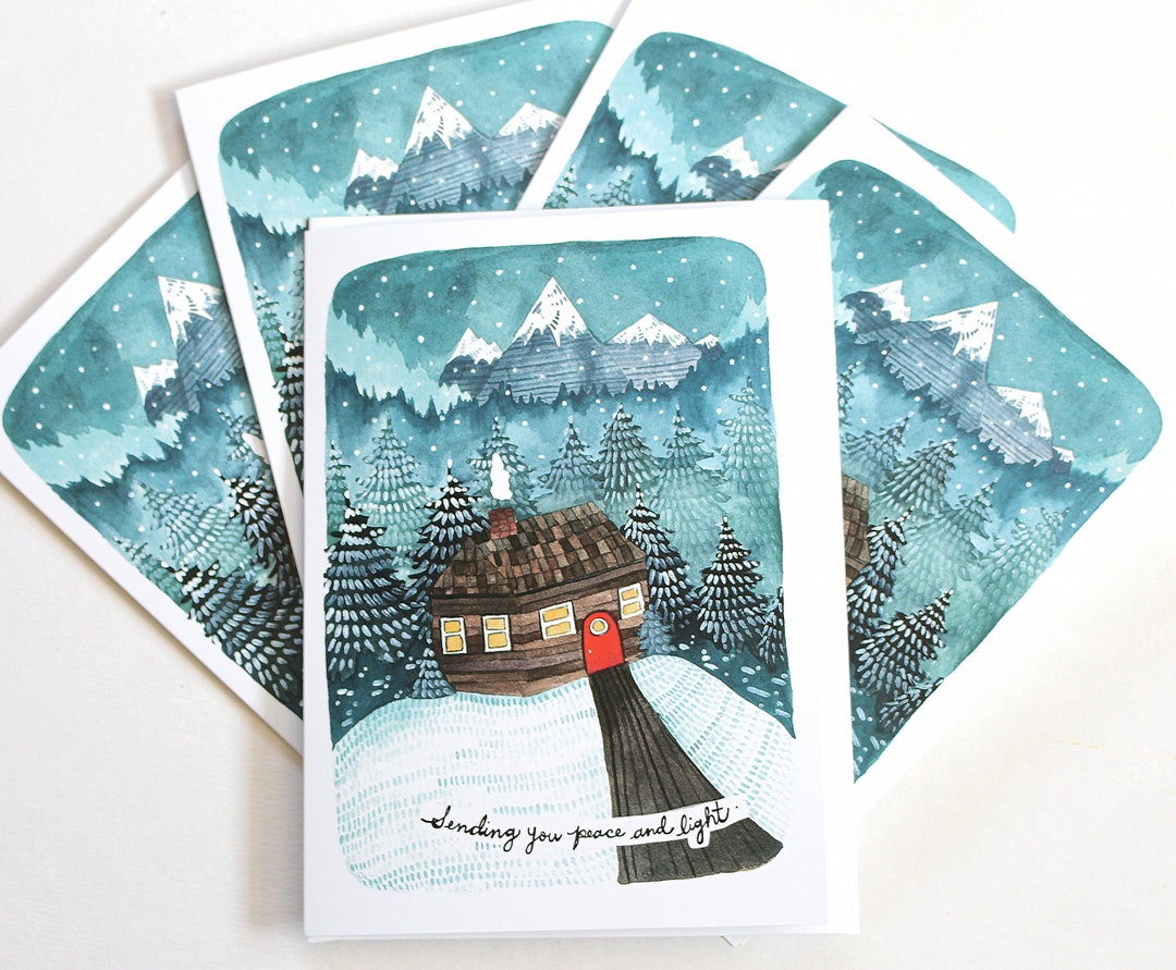 Spread Light This Season: Bundle of Blank Holiday Cards - Etsy