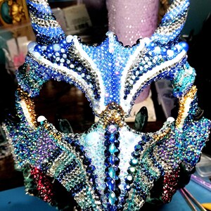 Dazzling, Custom Designed, Hand Gemmed Fantasy Mask - Etsy