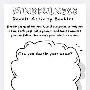 Mindfulness Doodle Book for Children - Etsy