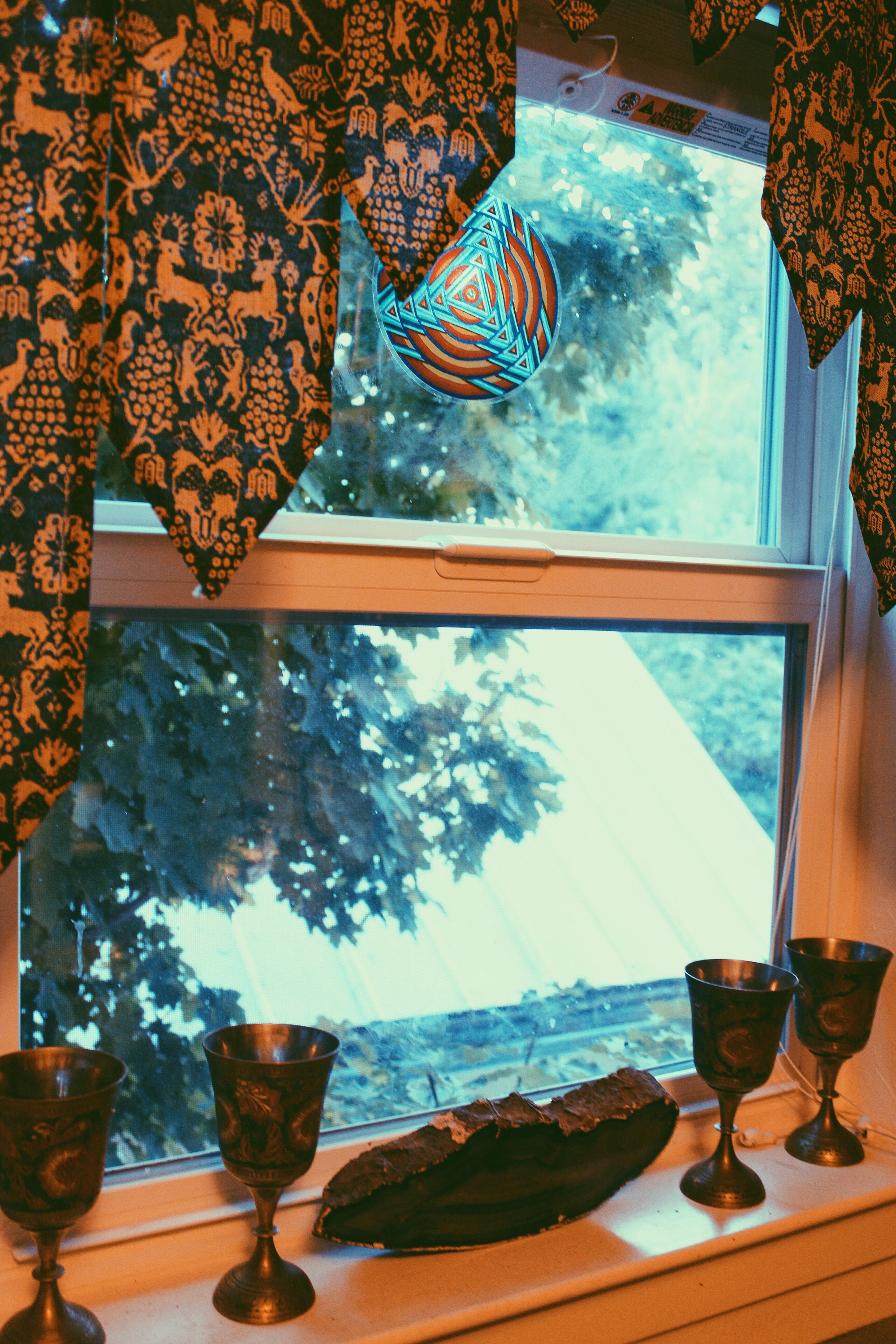 Cosmic Circle Sun Vibe Sun Light catcher Window cling | Etsy