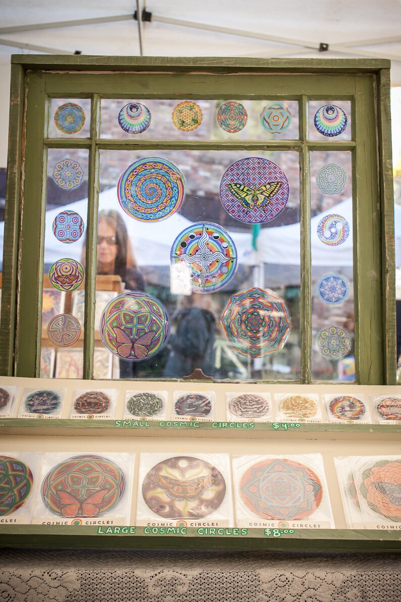 Cosmic Circle Spiral Snakes Sun Light Catcher Window Cling - Etsy