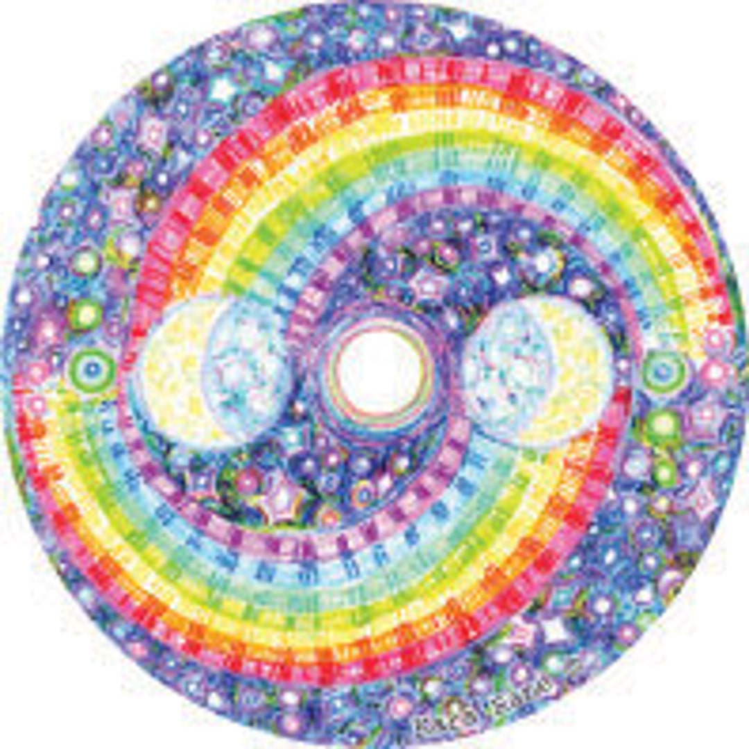 Galaxy Rainbow Sun Catcher Window Cling: Lunar Yin Yang Art - Etsy