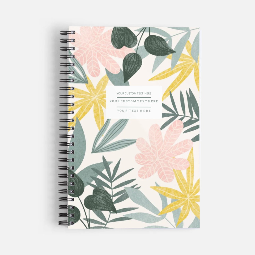 Customizable Widely-ruled Notebook, Writing Diary, Custom Spiral ...