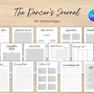 The Dancer’s Journal Printable, Minimalistic, Dance Planner - Etsy
