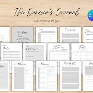 The Dancer’s Journal Printable, Minimalistic, Dance Planner - Etsy