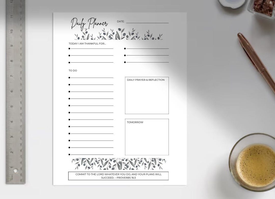 Faith Daily Planner | Christian Printable To-do List | PDF Templates ...