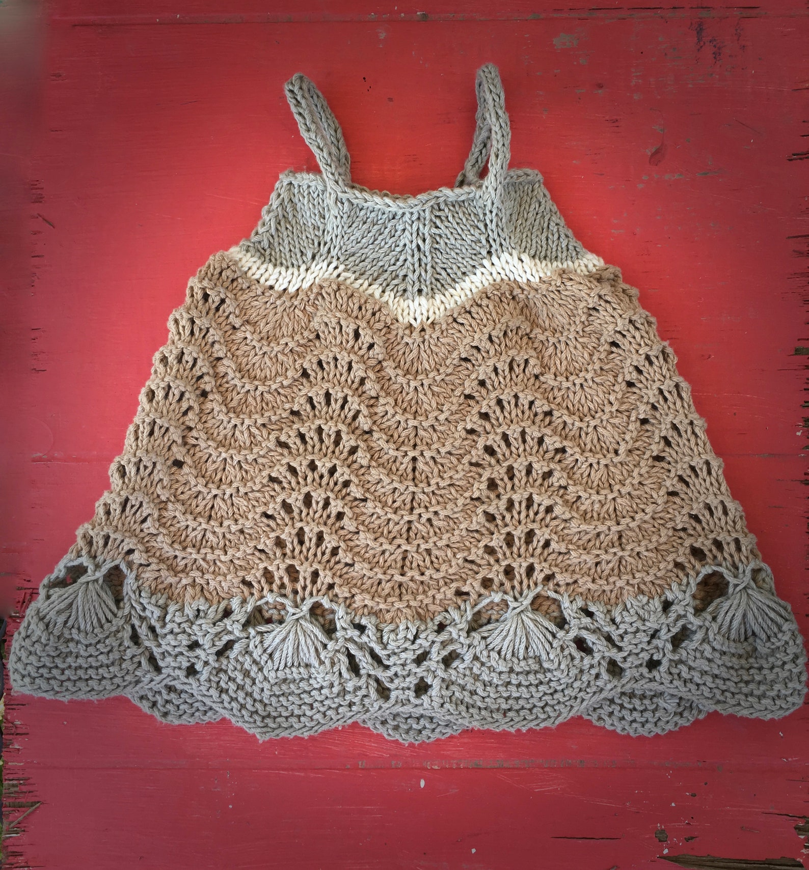 Knitted Lace Dress Pattern Infant and Toddler Sizes Instant - Etsy