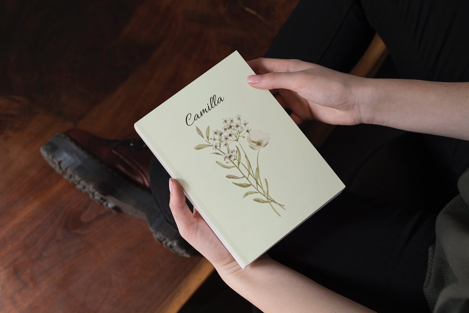 Personalized Journal Flower Bouquet Custom Name Gift Self Care ...