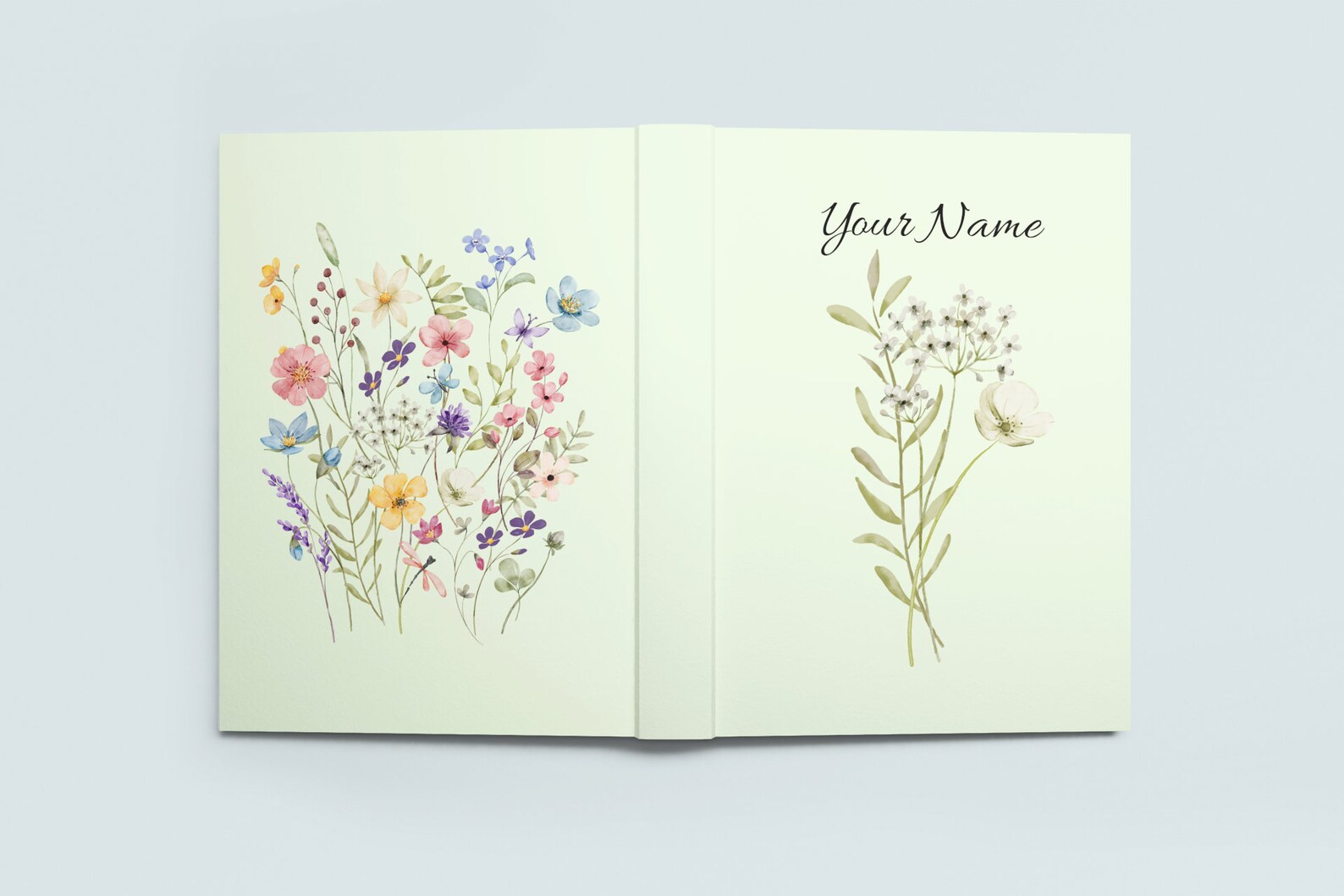 Personalized Journal Flower Bouquet Custom Name Gift Self Care ...