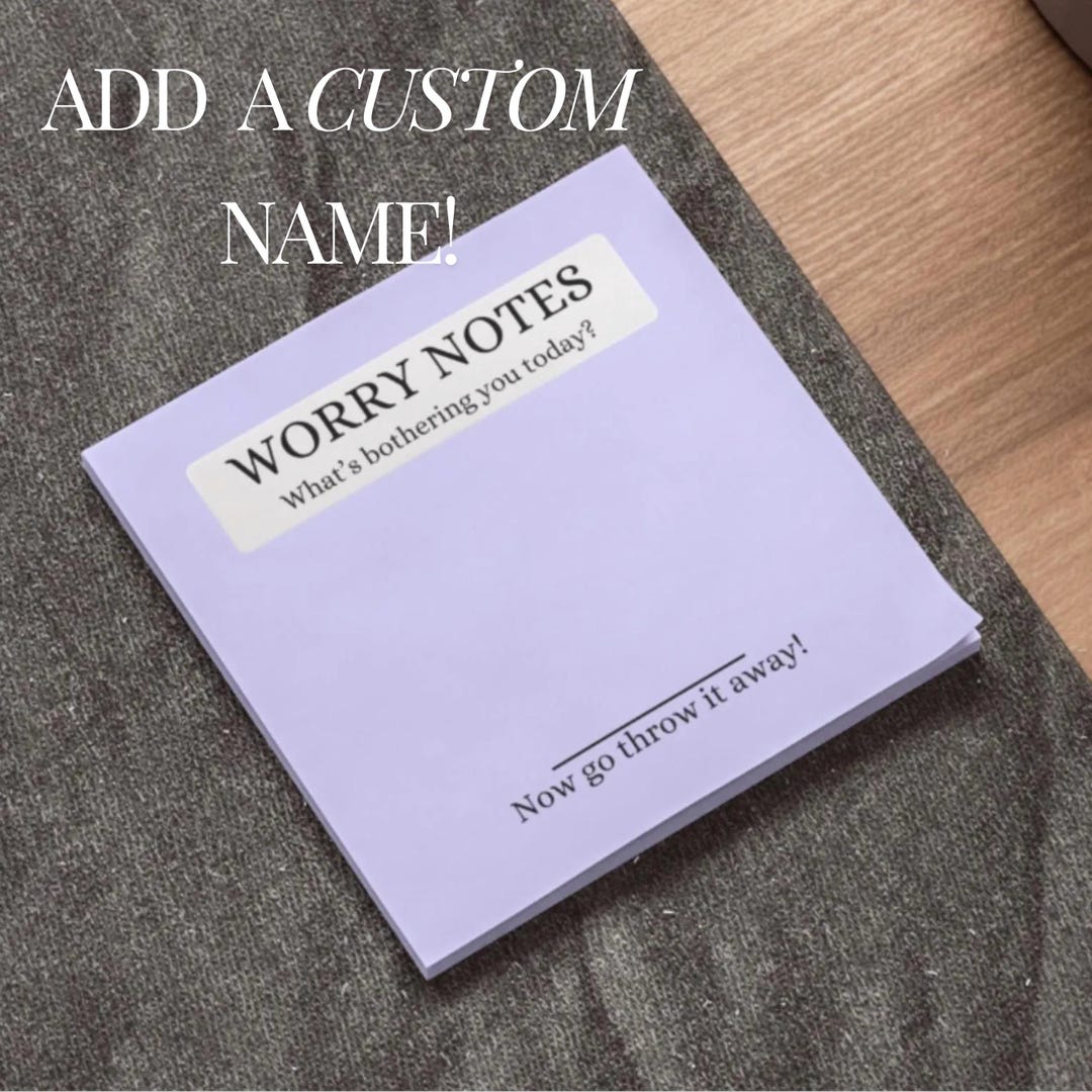 Worry Notes Post-it Notepad Anxiety Tool Brain Dump Coping Skill ...