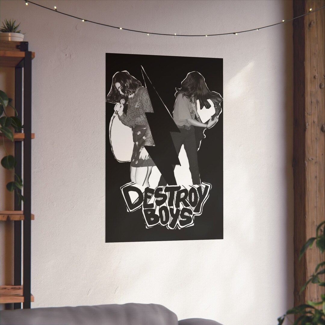 Destroy Boys Poster 24in X 36in Punk Band Merch for Gift Riot Grrrl ...