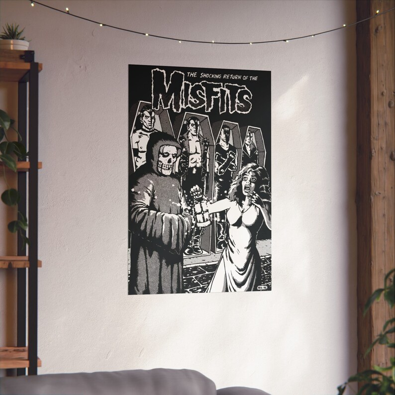 Misfits Poster 24in X 36in Punk Band Concert Merch for Gift Black Flag ...