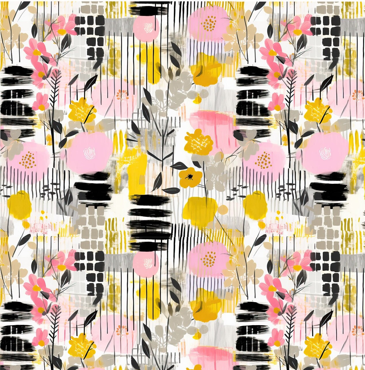 Floral Collage Design Enamel Decals, Enamel Supplies, Ceramic Decals ...