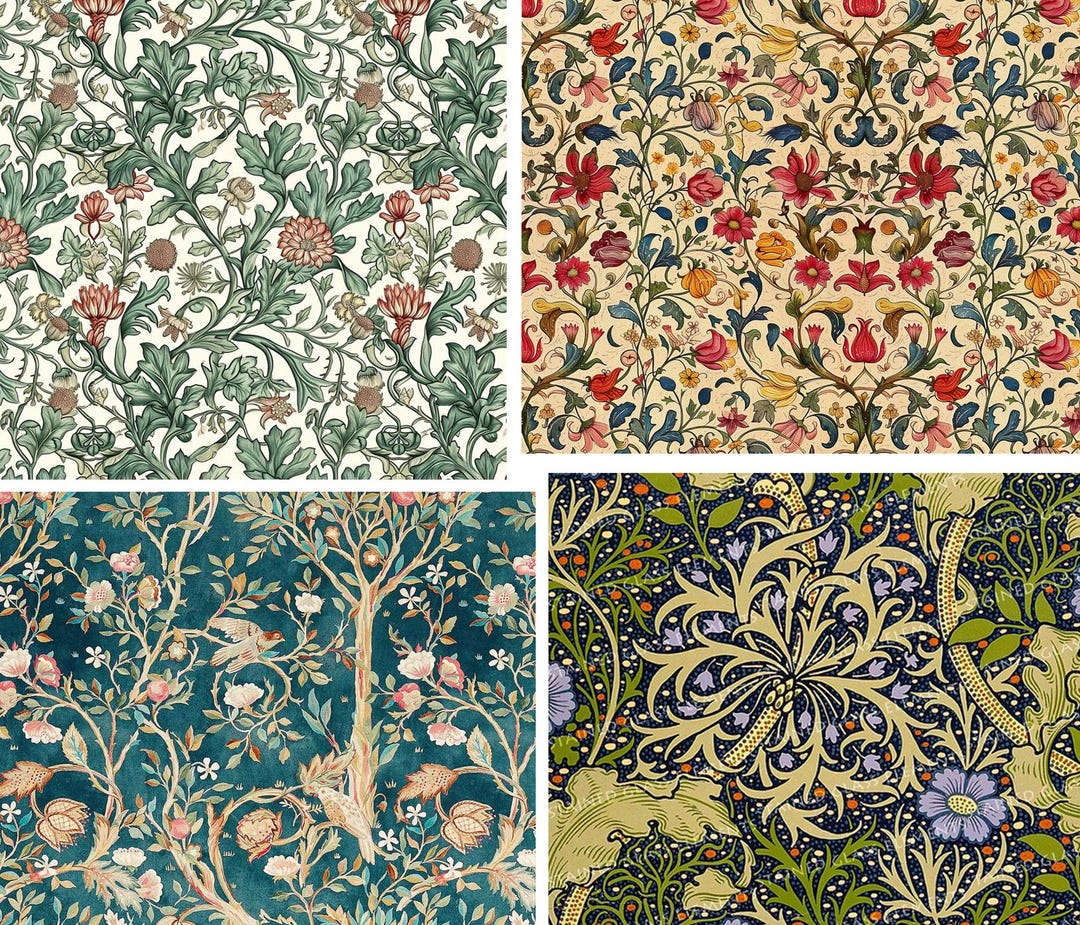 William Morris Tiles Design Enamel Decals, Enamel Supplies, Ceramic ...