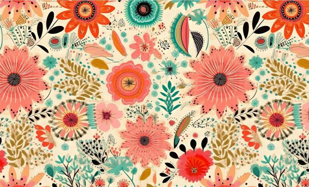 Vintage Floral Design Enamel Decals, Enamel Supplies, Ceramic Decals ...