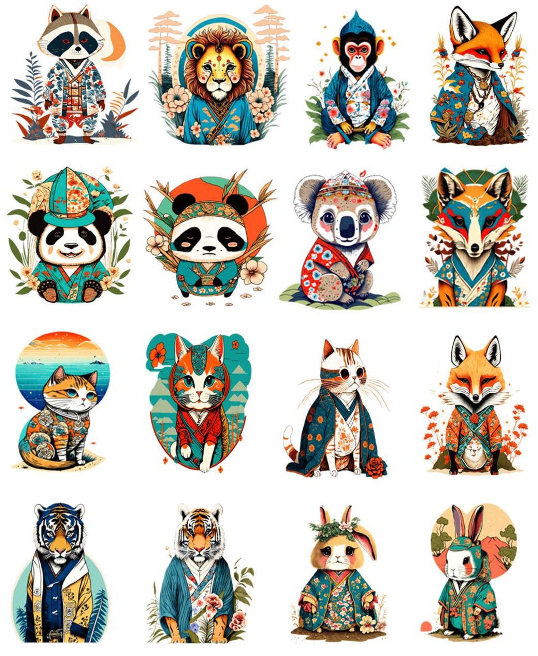 Asian Animal Art Design Enamel Decals, Enamel Supplies, Ceramic Decals ...