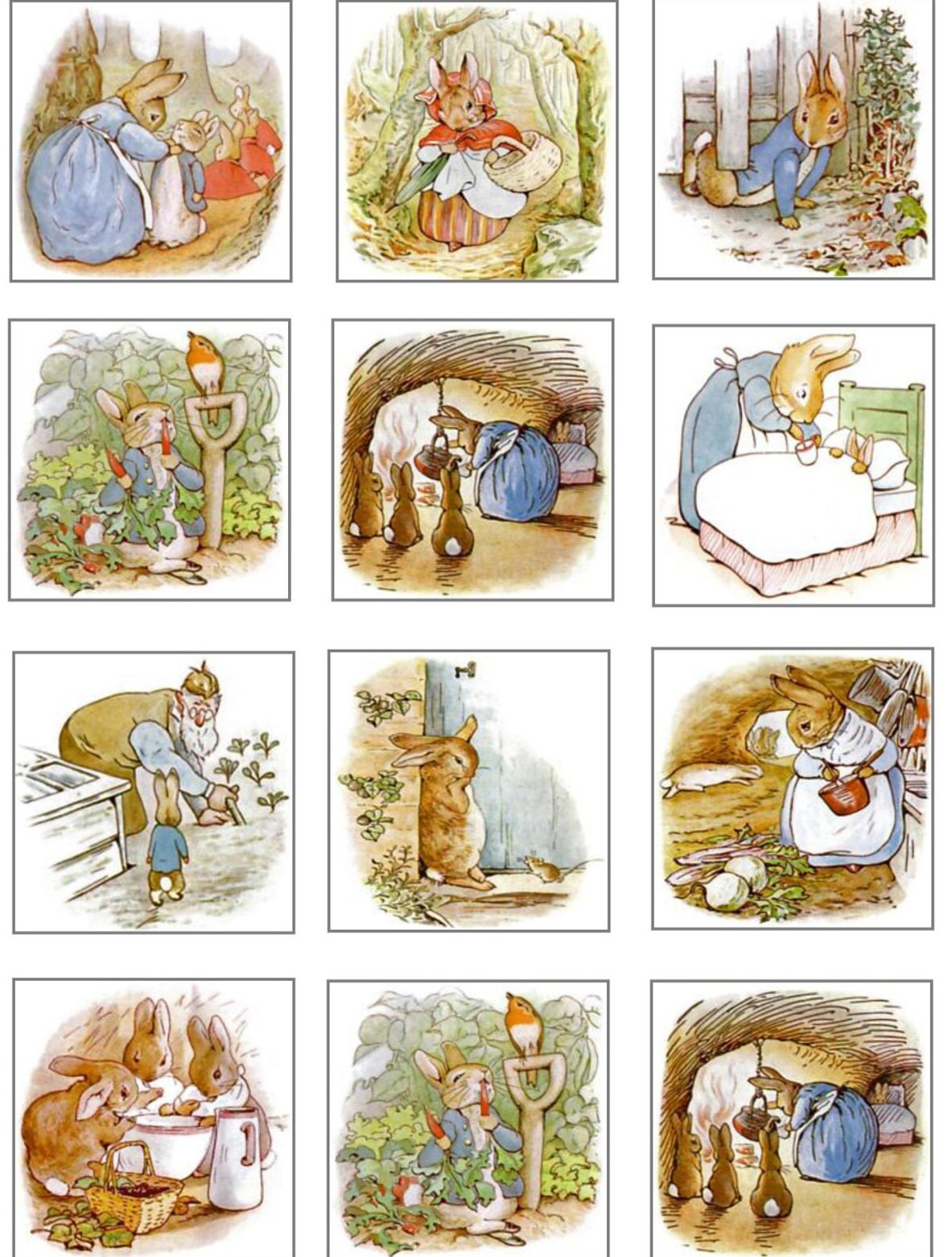 Peter Rabbit Tiles Design Enamel Decals, Enamel Supplies, Ceramic ...