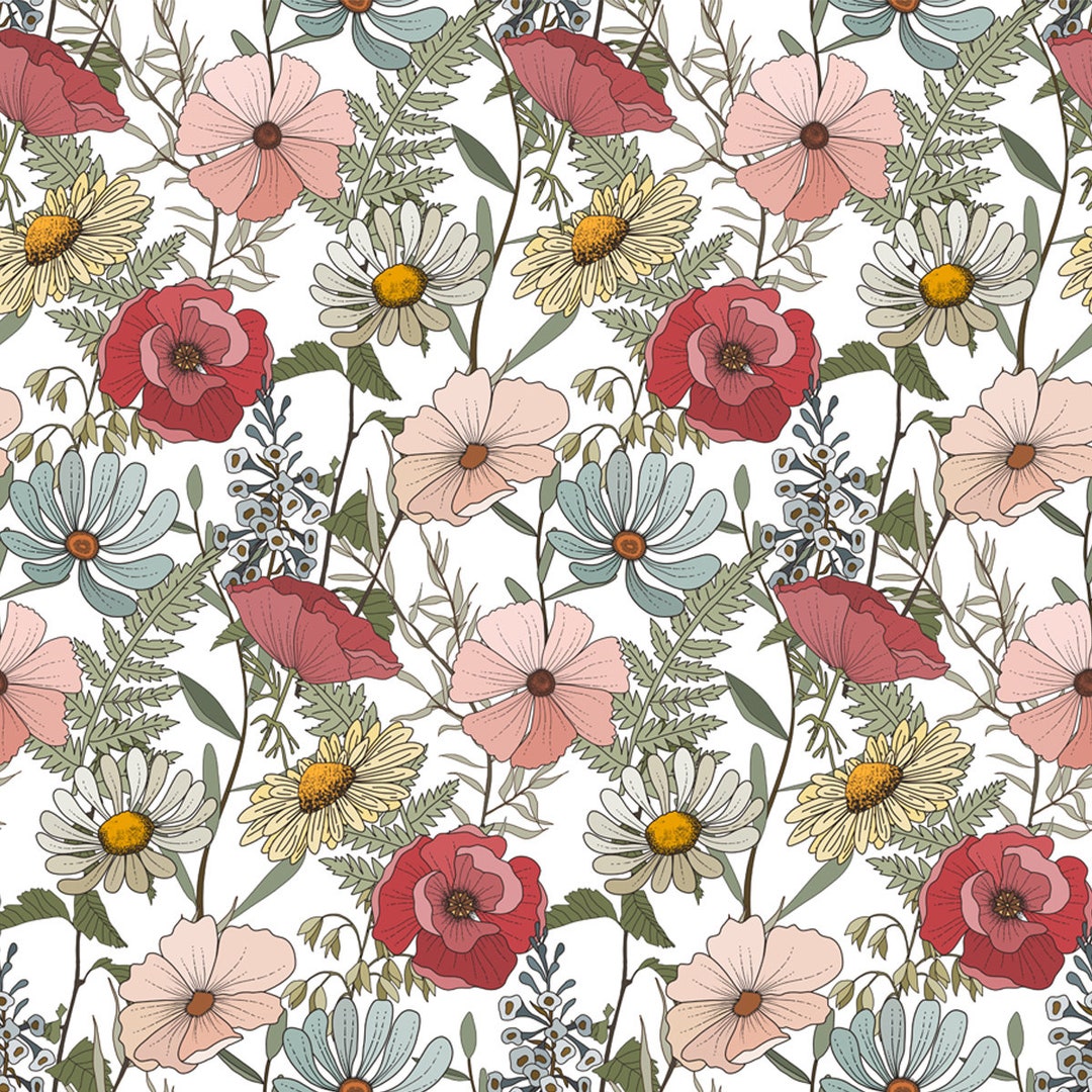 Flowers Wild Garden Design Enamel Decals, Enamel Supplies, Ceramic ...