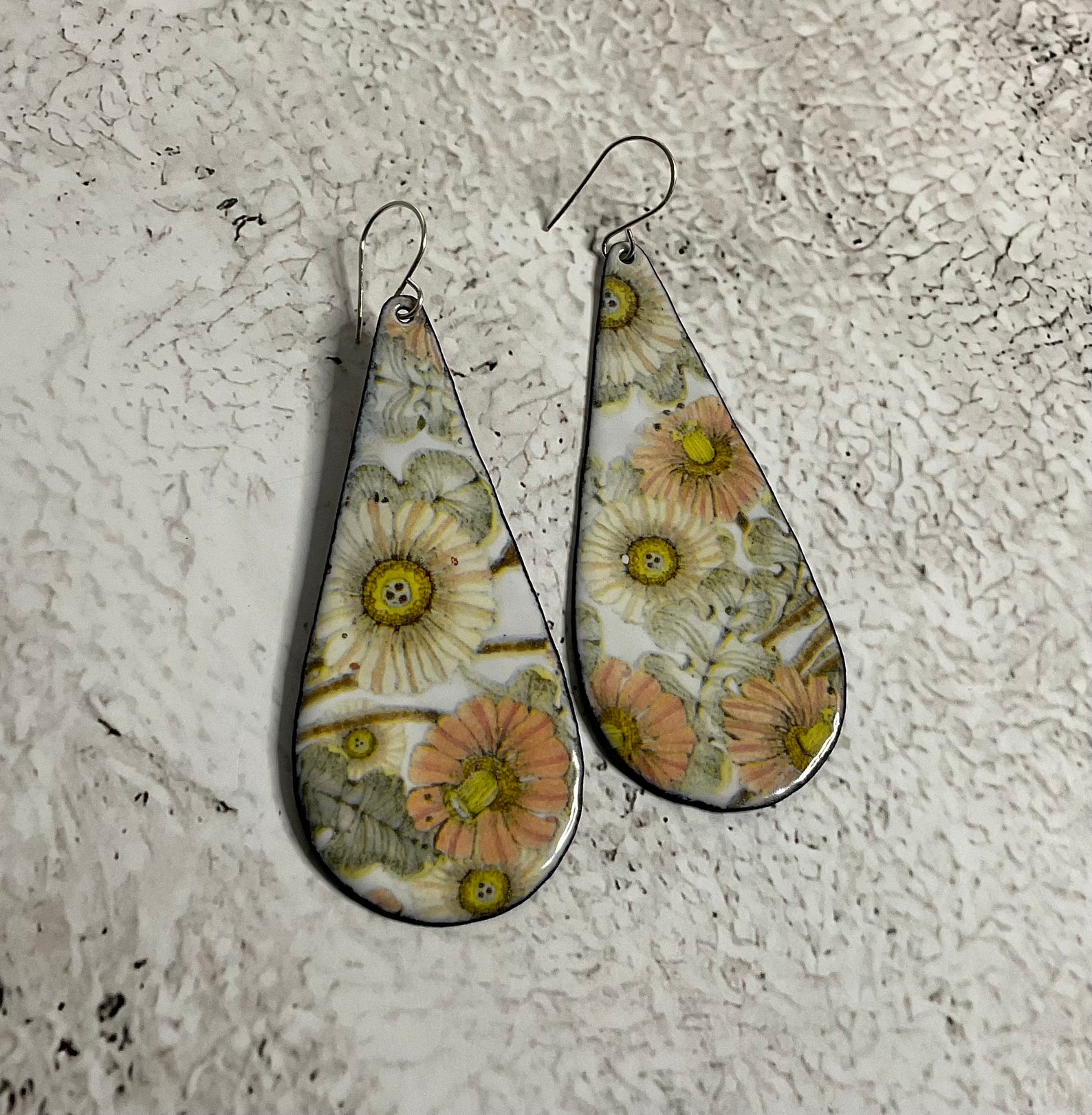 Peachy Flower Design Enamel Decals, Enamel Supplies, Ceramic Decals ...