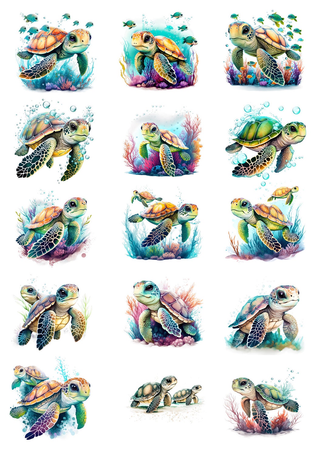 Sea Turtle Tiles Design Enamel Decals, Enamel Supplies, Ceramic Decals ...