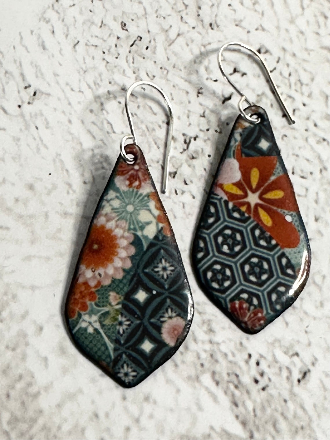 Asian Retro Flowers Design Enamel Decals, Enamel Supplies, Ceramic ...