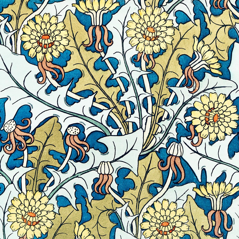 Vintage Dandelions Design Enamel Decals, Enamel Supplies, Ceramic ...