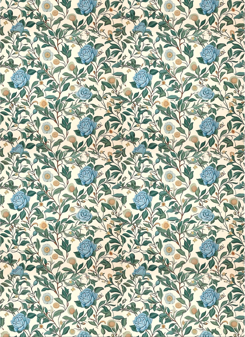 William Morris Floral Design Enamel Decals, Enamel Supplies, Ceramic ...