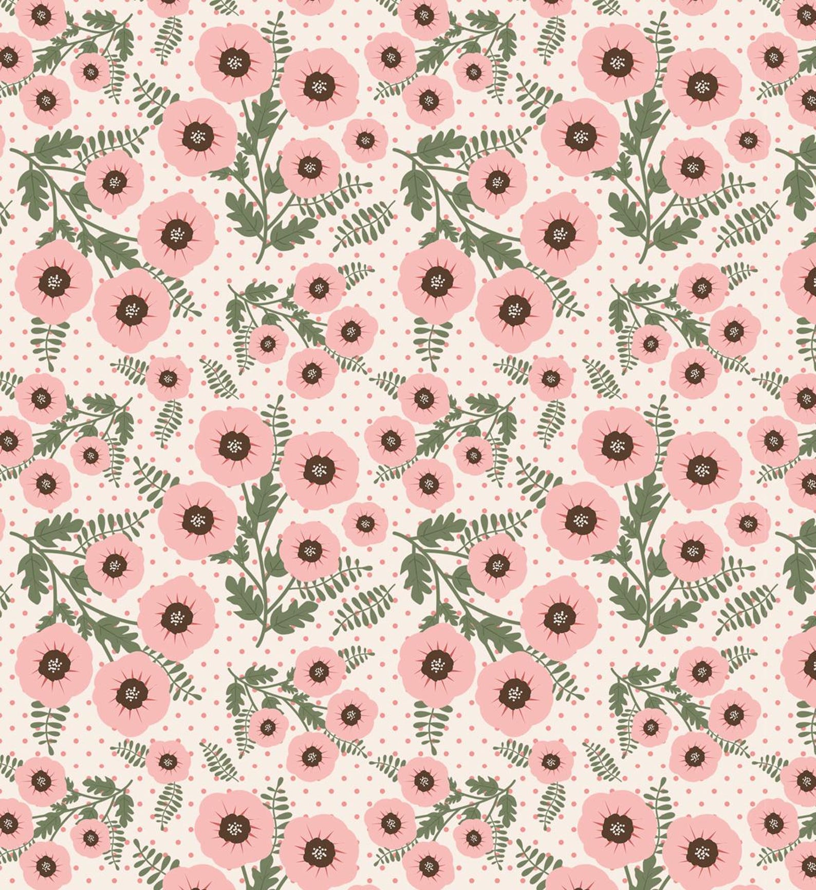 Pinky Retro Floral Design Enamel Decals, Enamel Supplies, Ceramic ...