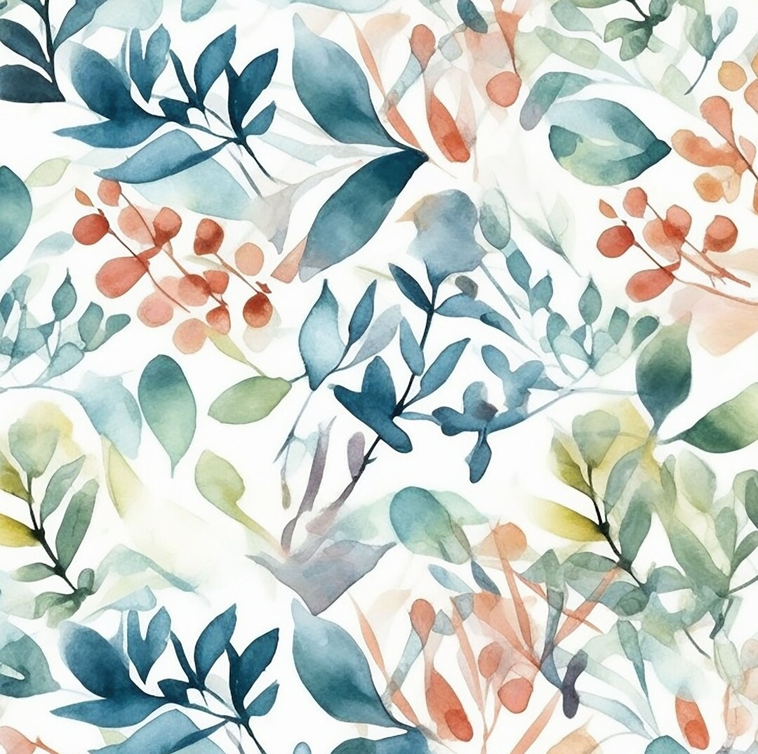 Watercolor Leaves Design Enamel Decals, Enamel Supplies, Ceramic Decals ...