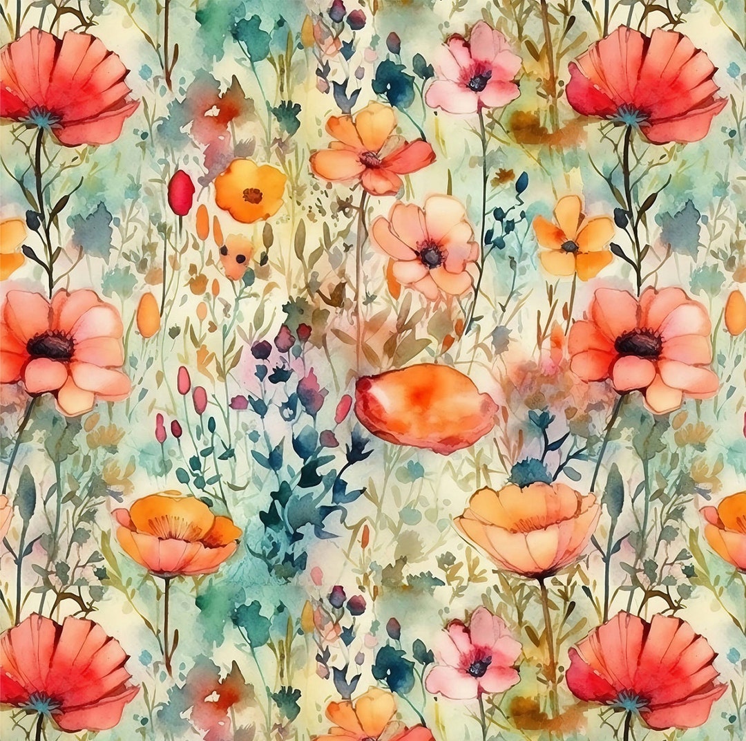 Flowers Wild 3 Design Enamel Decals, Enamel Supplies, Ceramic Decals ...