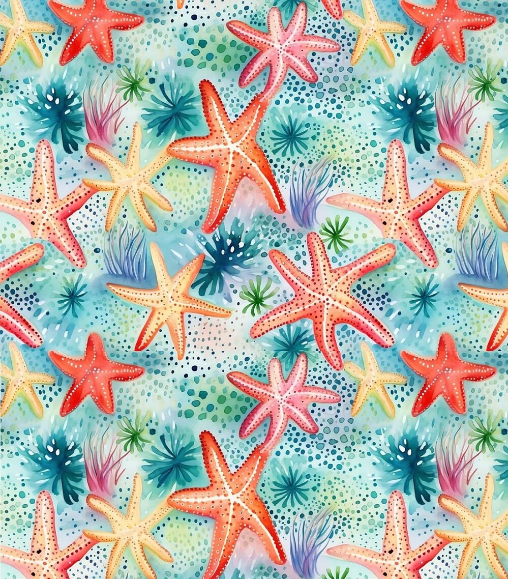 Starfish Kisses Design Enamel Decals, Enamel Supplies, Ceramic Decals ...