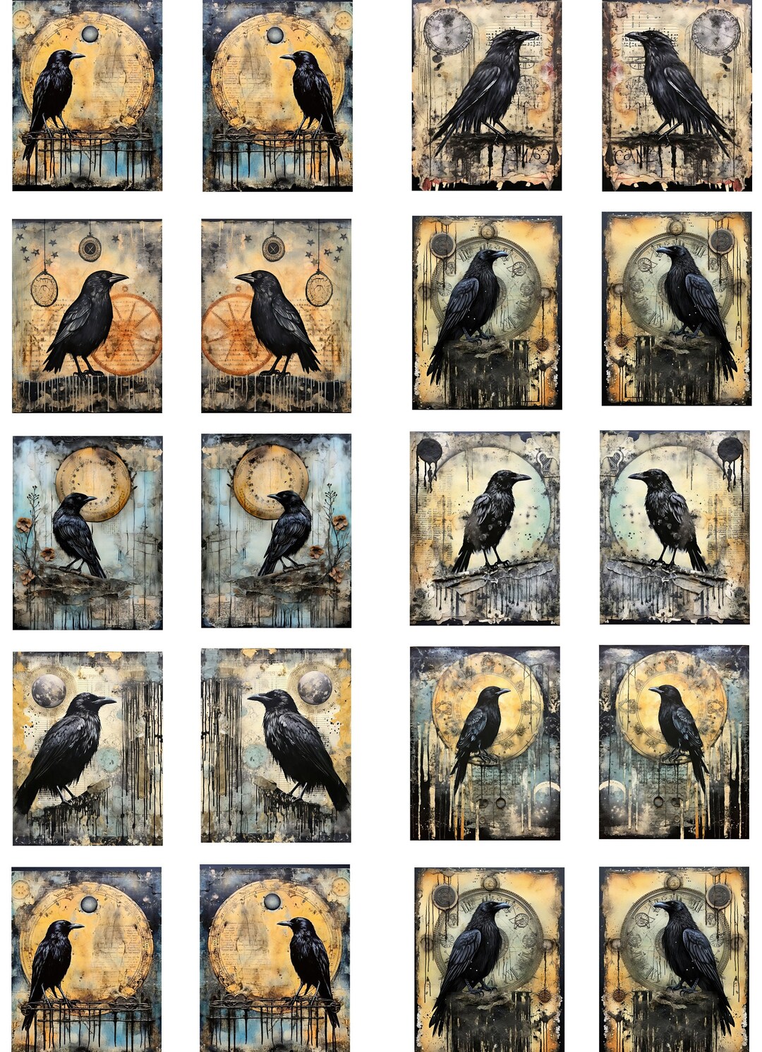 Halloween Ravens Design Enamel Decals, Enamel Supplies, Ceramic Decals ...