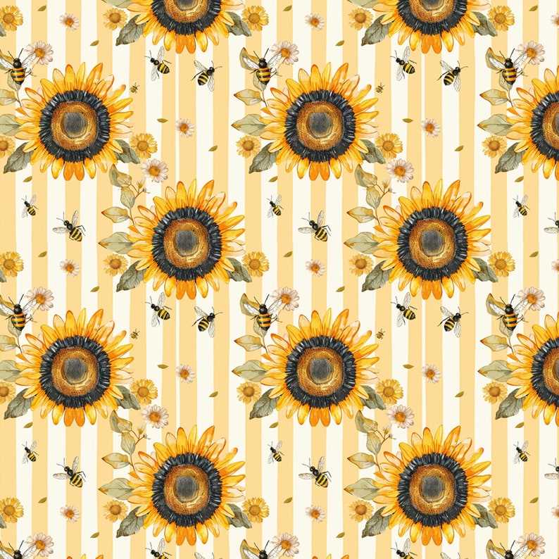 Bees and Sunflowers Design Enamel Decals, Enamel Supplies, Ceramic ...