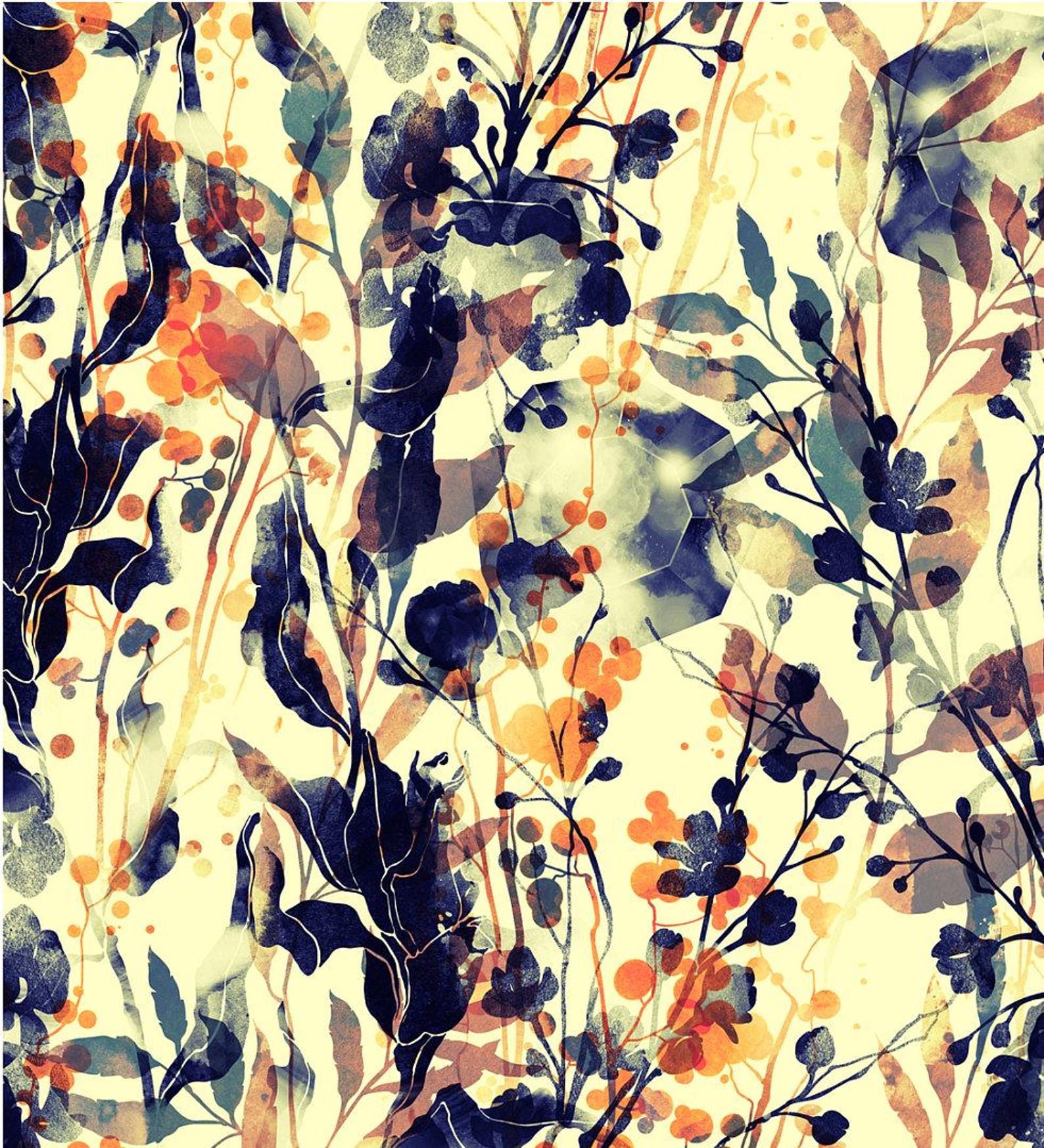 Dark Leaves Design Enamel Decals, Enamel Supplies, Ceramic Decals ...